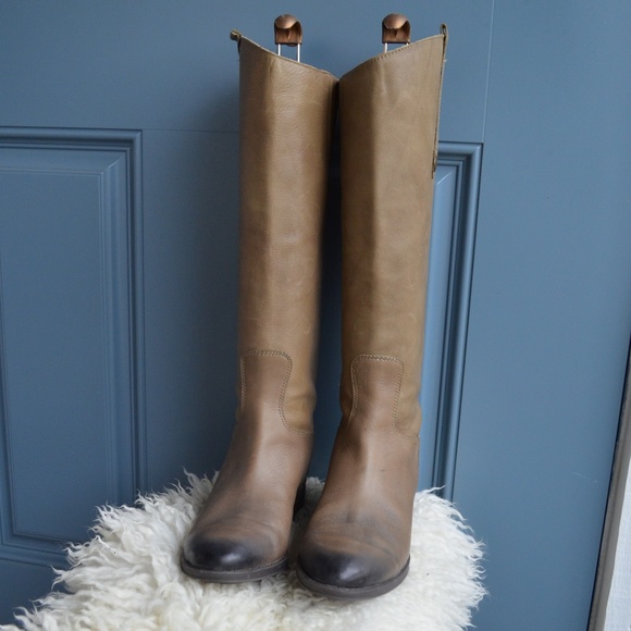 Sam Edelman | Shoes | Sam Edelman Taupe Penny Leather Riding Boots ...